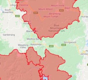 Map of Black Summer in the Blue Mountains 2019-2020 – Katoomba/Leura ...
